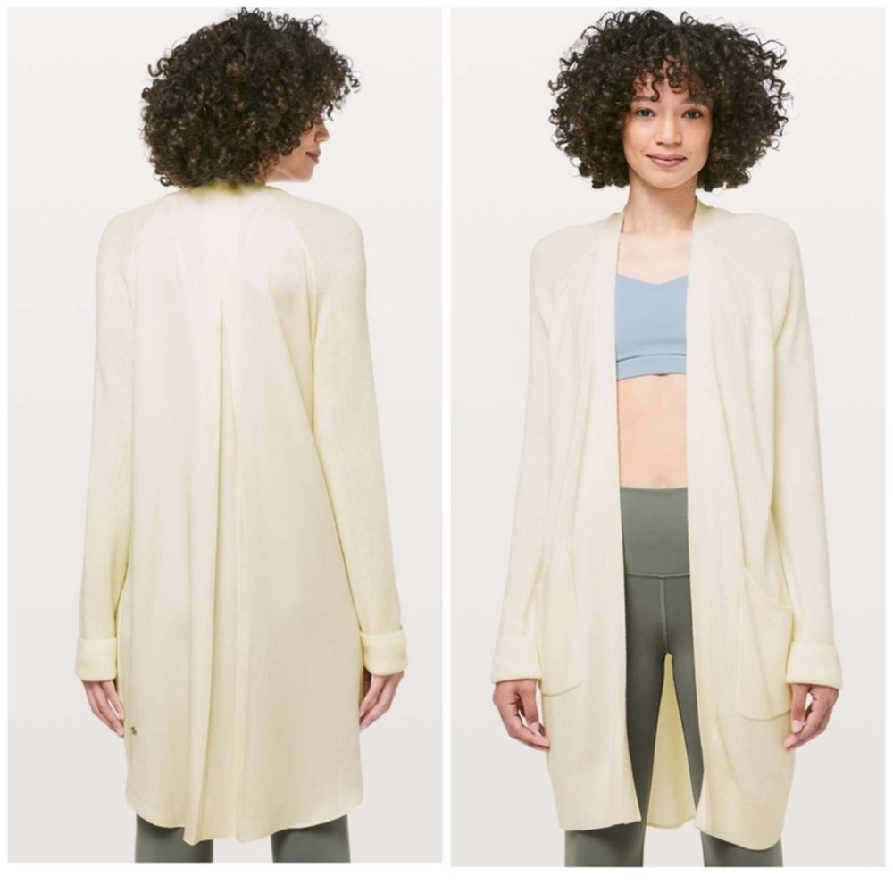 Lululemon Still At Ease Wrap Cardigan Angel Wing - Gem